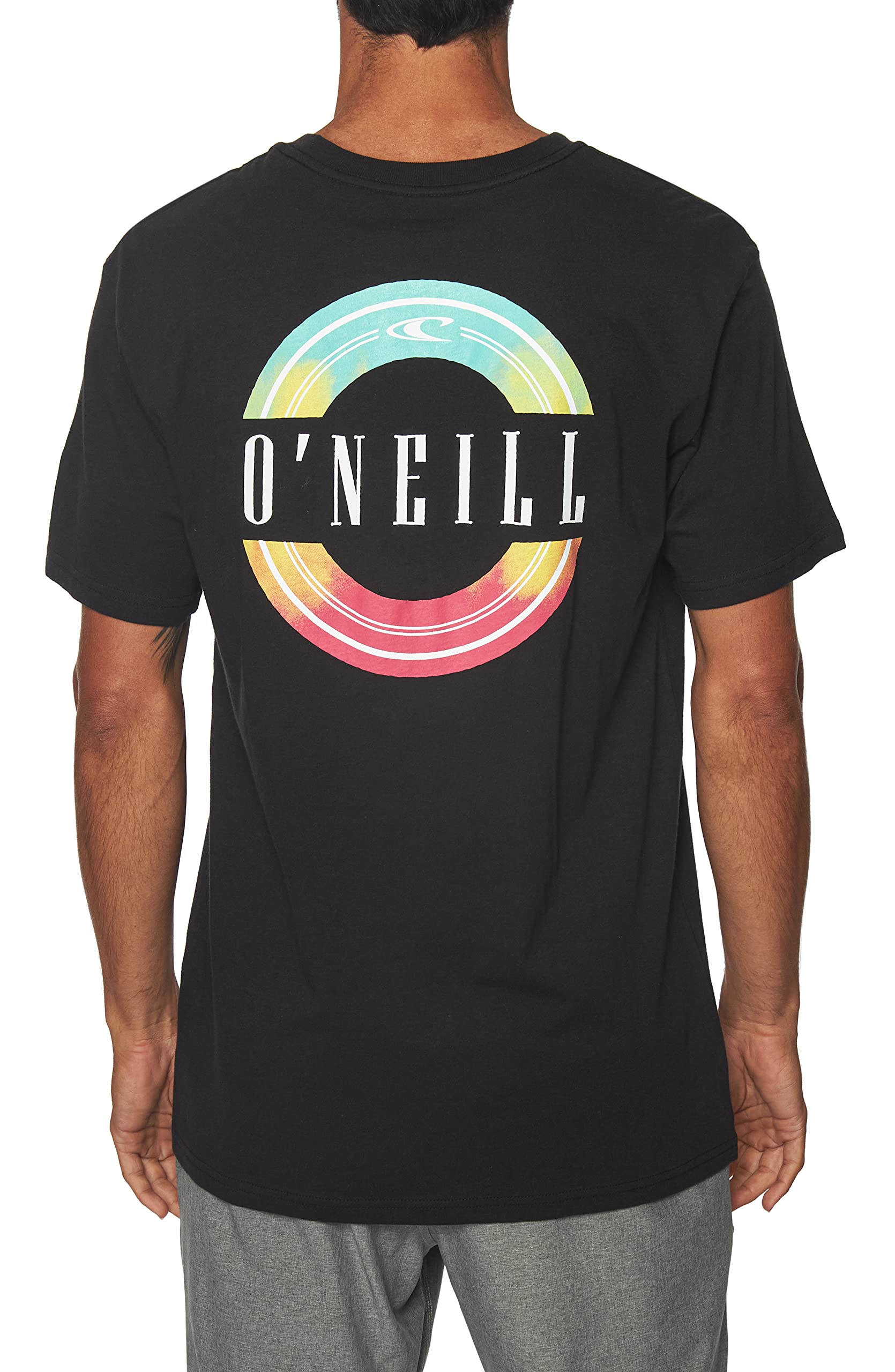 O'NEILL Mens Brackets Graphic Short Sleeve T-Shirt, Black, L