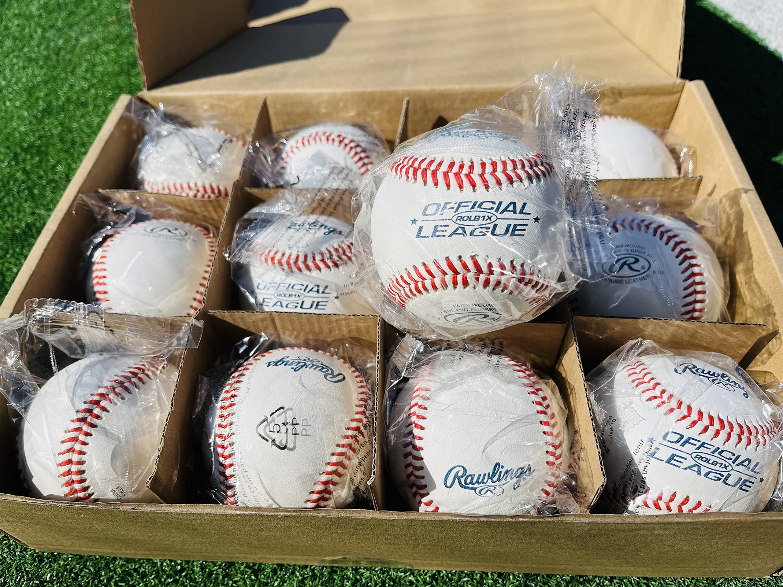 Rawlings | Official League Practice Baseballs | ROLB1X | 12 Count White