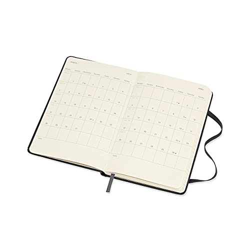 Moleskine Classic 12 Month 2022 Weekly Horizontal Planner, Hard Cover, Pocket (3.5" x 5.5"), Black