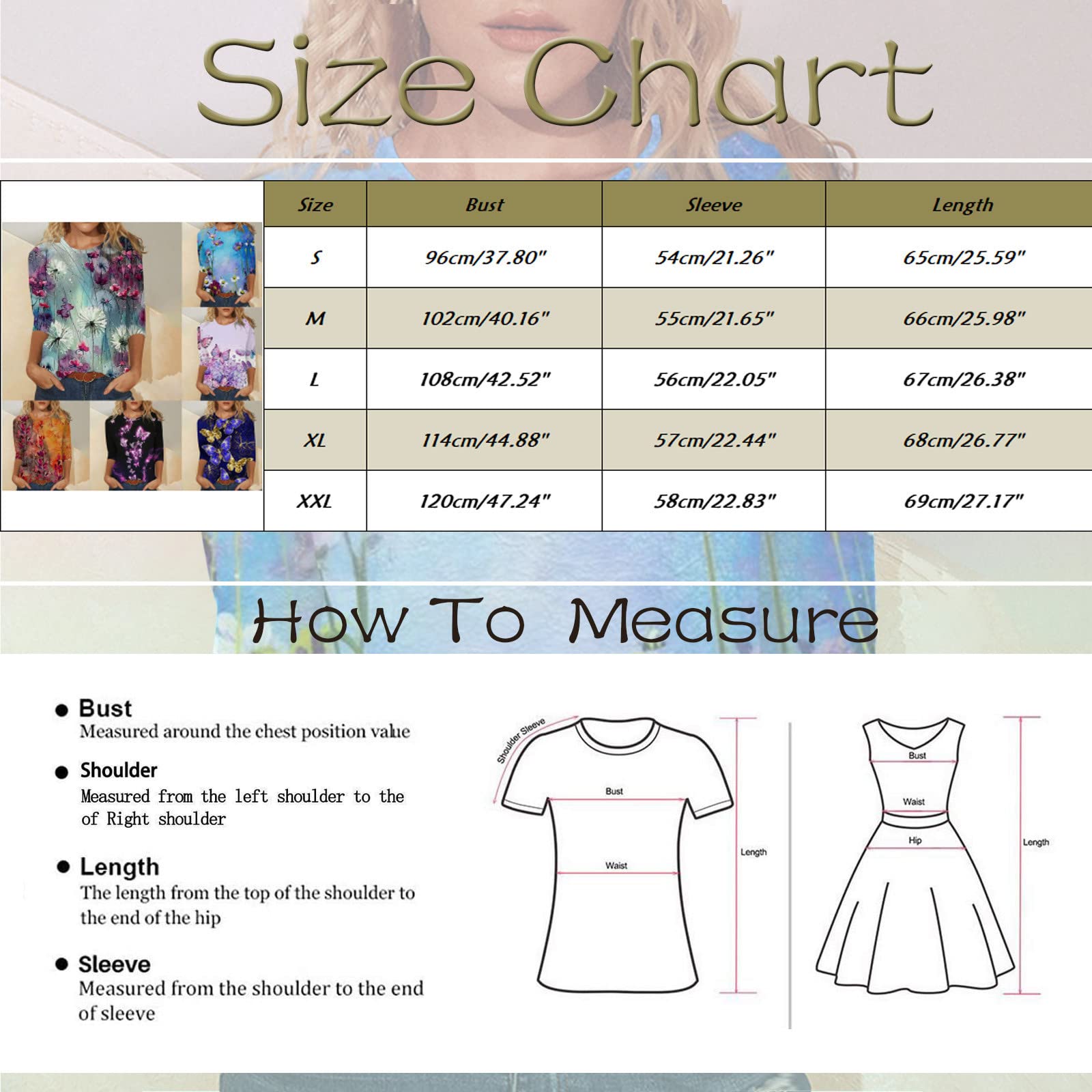 Three-Quarter Top Top Neck Printed Loose Sleeve Round Casual T-Shirt Positioning Ladies Women's Polyester Womens Shirt Pink