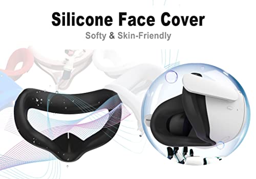 RIGICASE Hard carrying Case for Meta/Oculus Quest 2 VR Headset with accessories Silicon face cover, Lens cover, joystick cover; Precision foam inserts for Quest headsets all in one organization