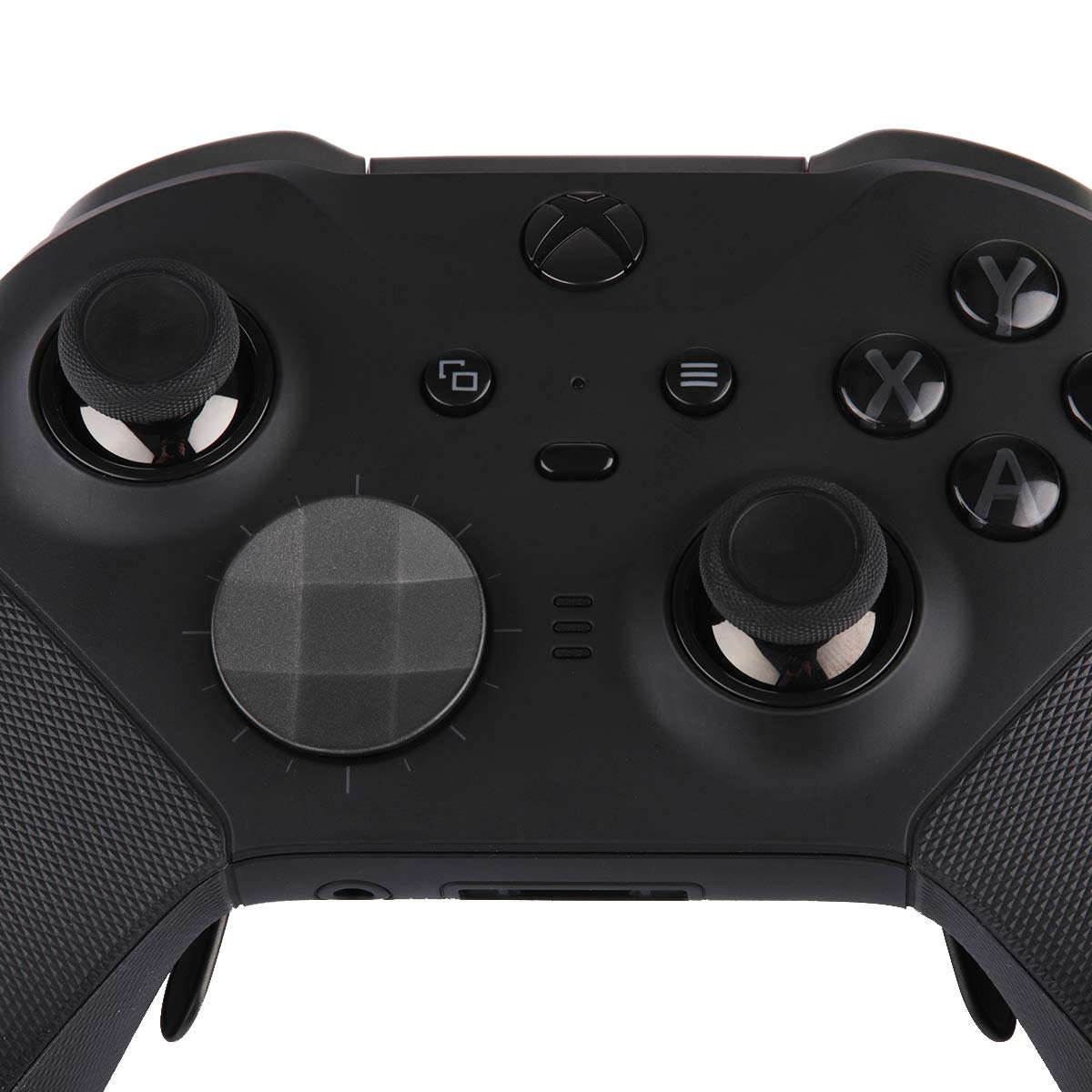 Metal Thumbsticks for Xbox One Elite Series 2, Xb1 Elite 2 Controller Parts, Gaming Accessory Replacement Parts, Metal Mod 6 Swap Joysticks, 4 Paddles, 2 D-Pads, 1 Adjustment Tool(Black)