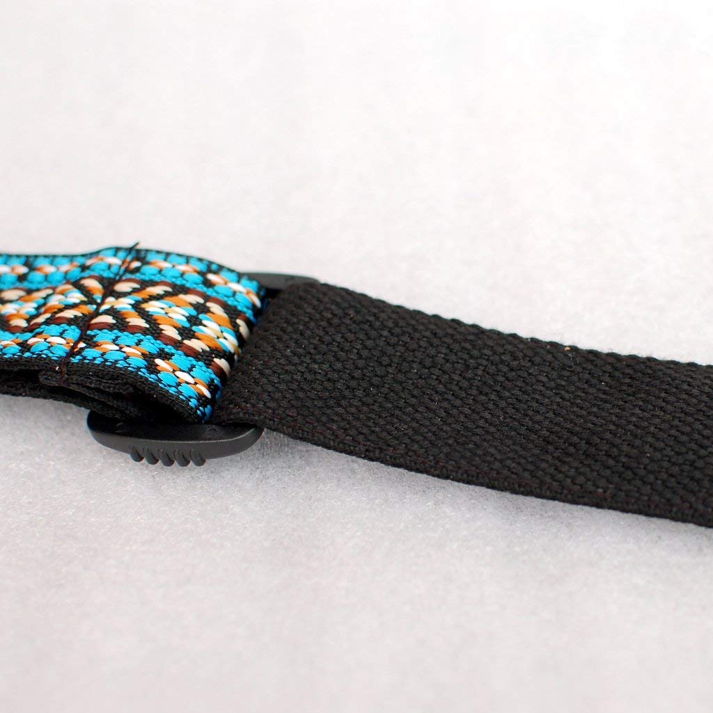 MUSIC FIRST Country style Soft Meshbelt & Genuine Leather Ukulele Strap Ukulele Shoulder Strap Version 2.0 With a MUSIC FIRST Genuine Leather Strap Locker