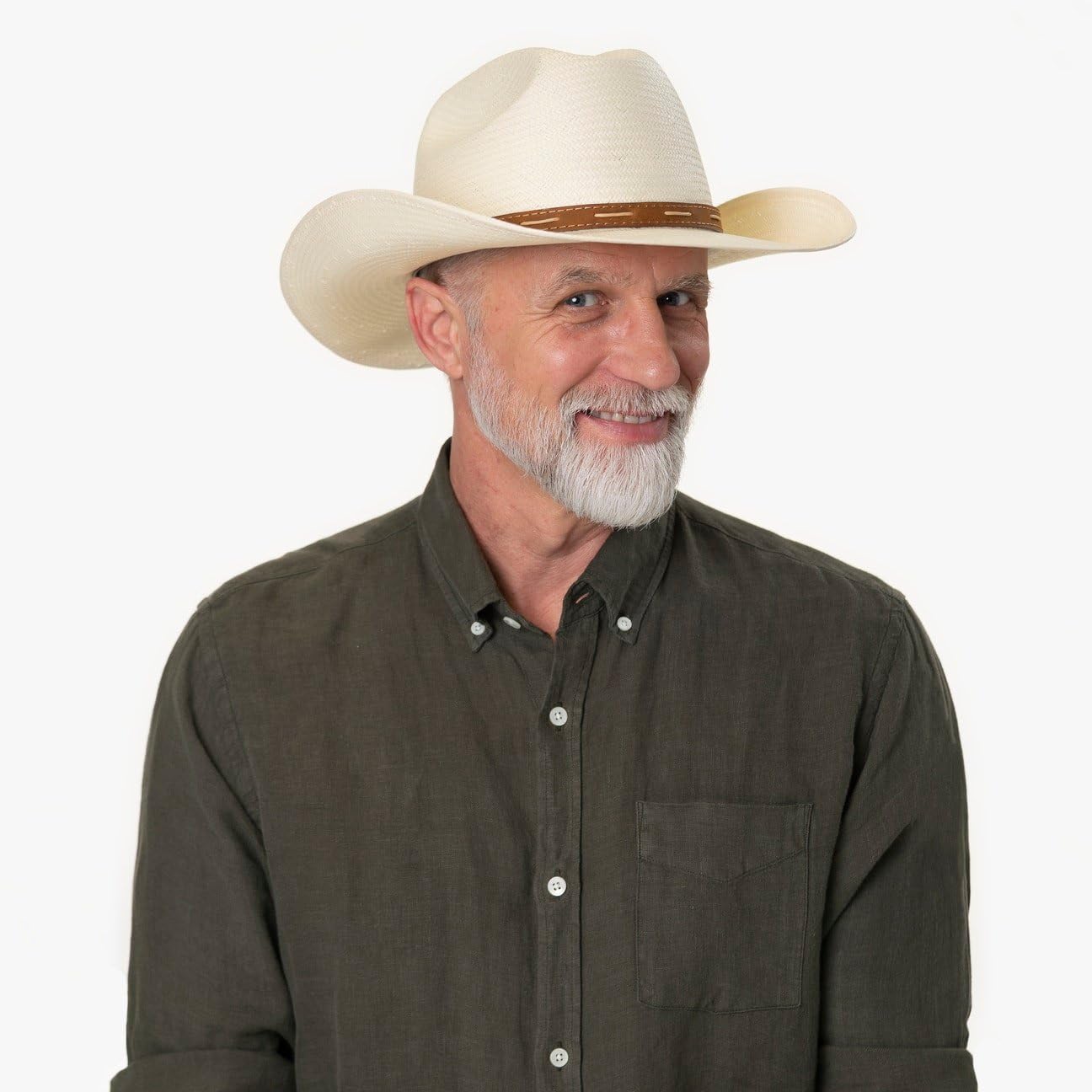 Stetson Edcouch Western Toyo Straw Hat Men Nature 7 1/4-7 3/8
