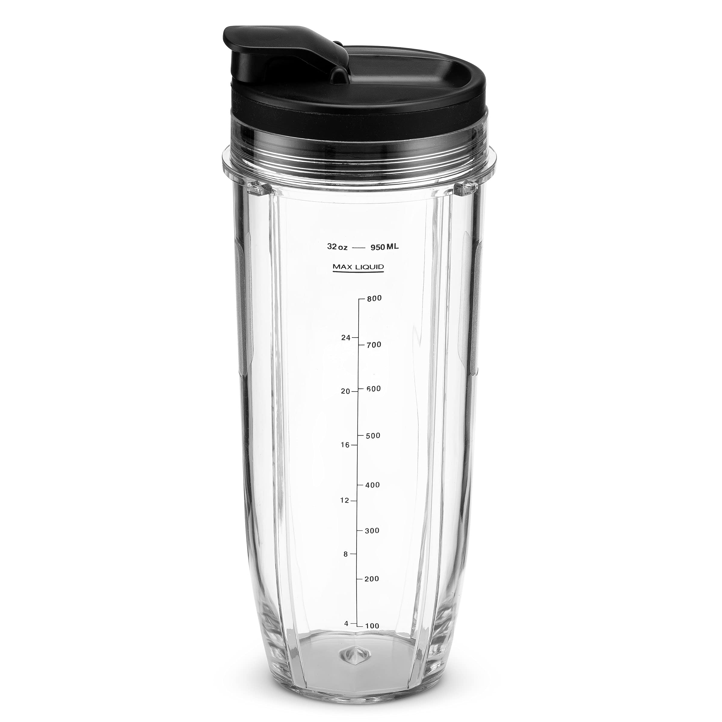 Nutri Ninja 32 oz Tritan Cups with Sip & Seal Lids. Compatible with BL480, BL490, BL640, & BL680 Auto IQ Series Blenders (Pack of 2)