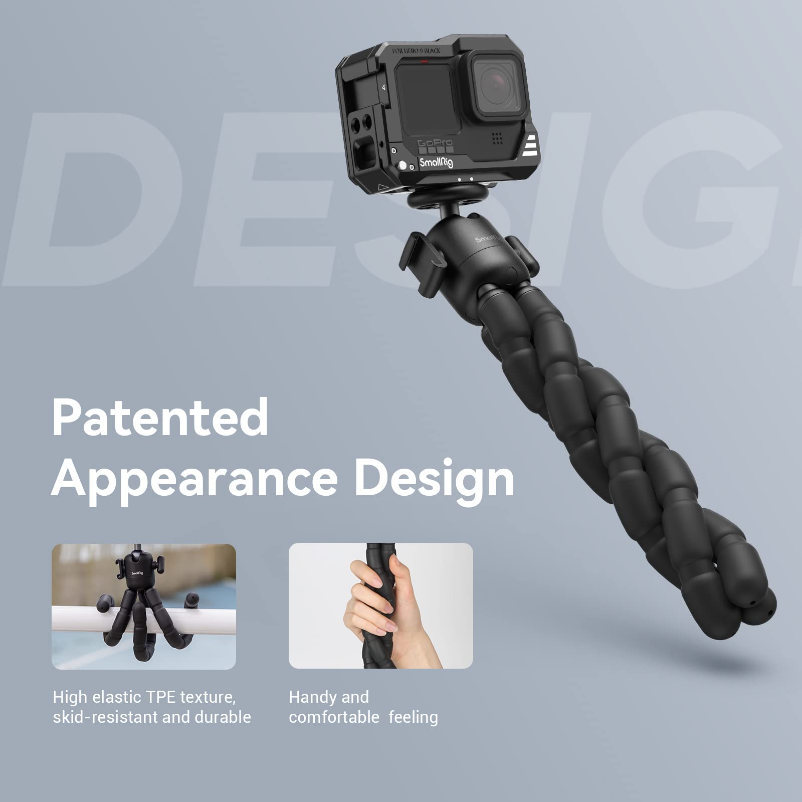 SmallRig Camera Tripod, Mini Smartphone Flexible Tripod Stand, Portable Tabletop & Travel Tripod for Vlog, Universal for iPhone for Canon for Sony Cameras 3903