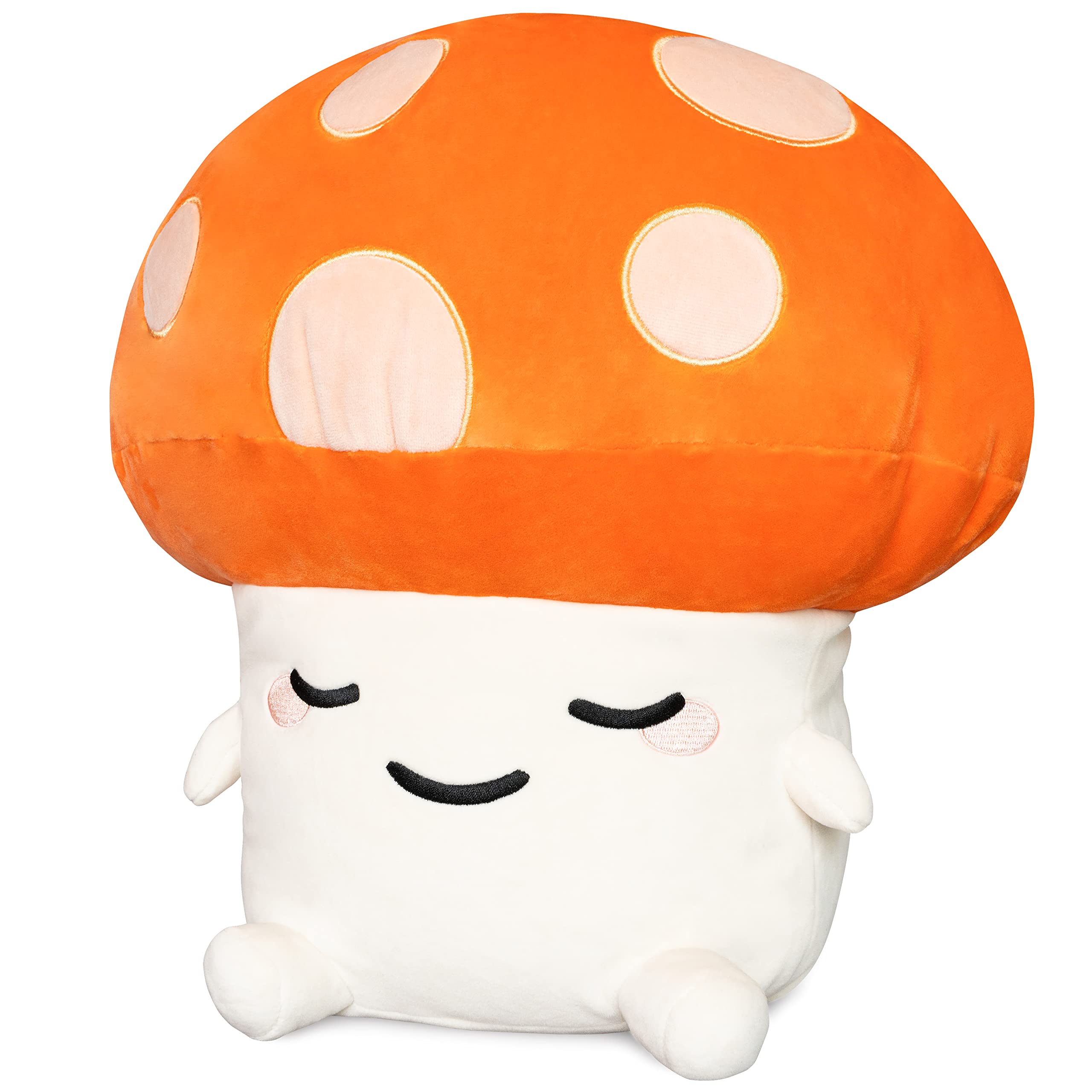 Squish PALS Kawaii Mushroom Plush Toy - 3D Stuffed Pillow - Cute 13 Inch Plushie for All Ages