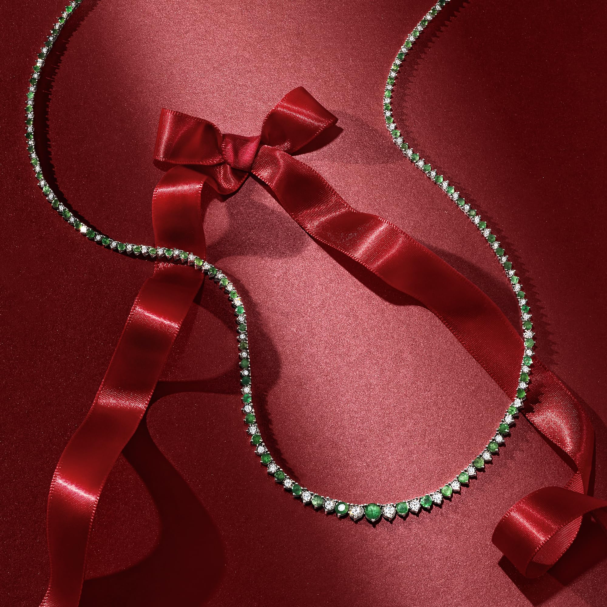 Ross-Simons Gemstone and 1.50 ct. t.w. Diamond Tennis Necklace in Sterling Silver