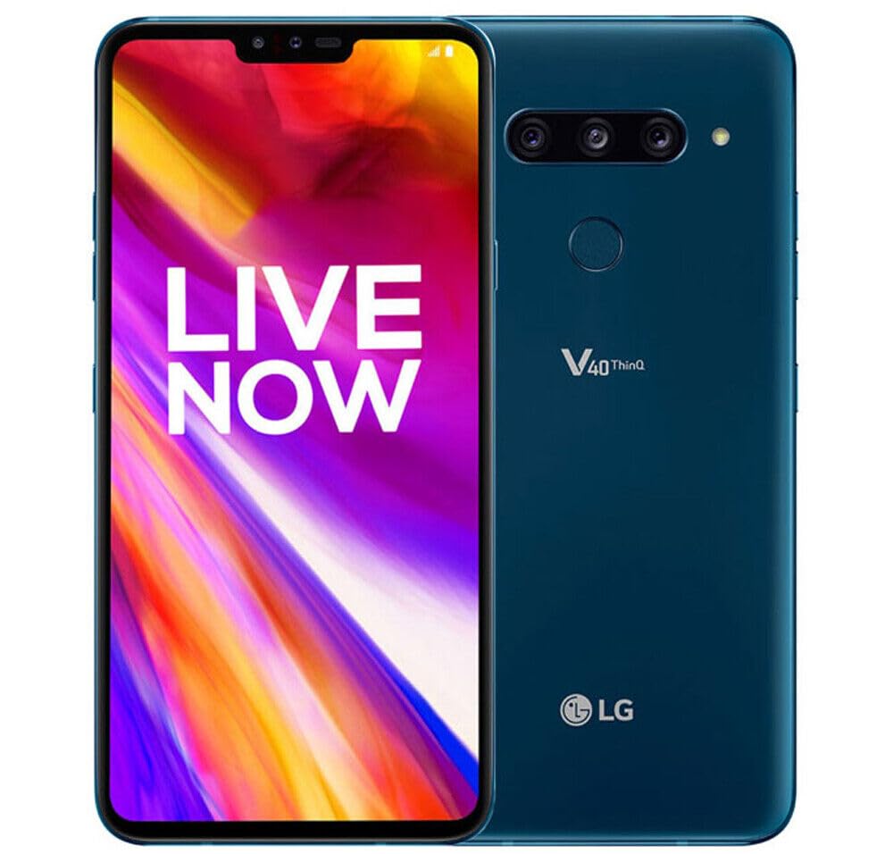 LG Electronics LG V40 LM-V405UAL - 64GB - Verizon Unlocked - Moroccan Blue (Renewed)