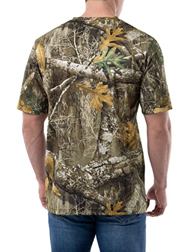 Realtree Men's 2 Pack Short Sleeve Performance Tees, Edge Edge, Medium