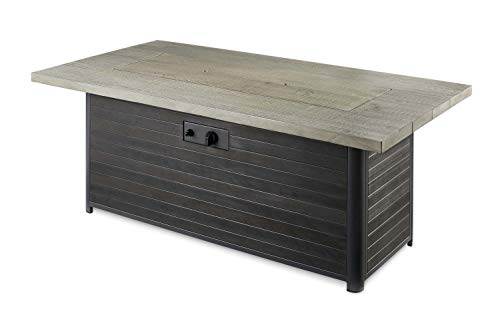 The Outdoor Greatroom Company Propane Fire Pit Table - Cedar Ridge Outdoor Gas Fire Pits for Outside Patio - Fire Table Compatible with Natural Gas or Liquid Propane - 80,000 BTUs