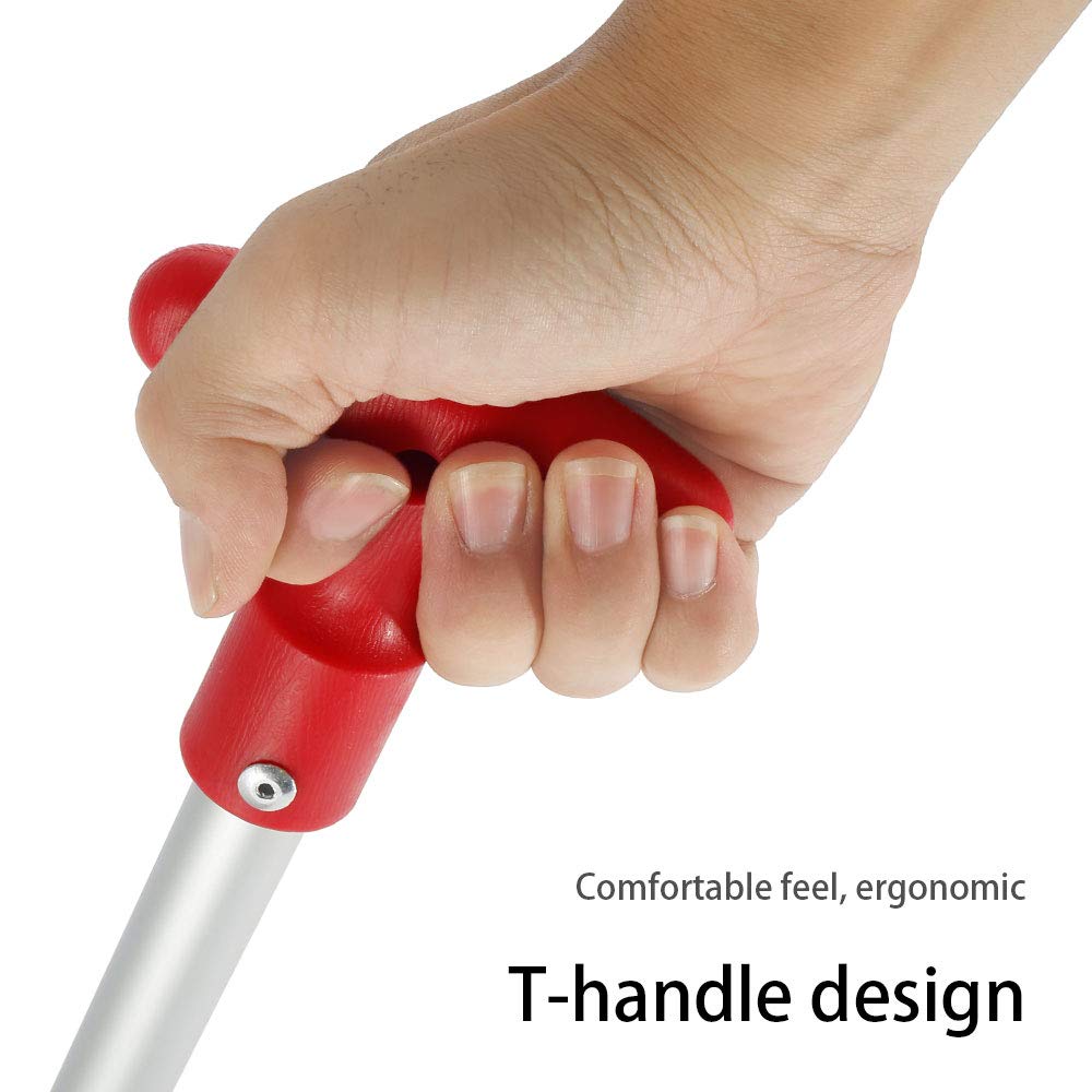 N/U 1Pcs Telescopic Paddle, Portable Collapsible Adjustable Aluminum Alloy Oar Floating Compact Emergency Telescopic Paddle (Red)
