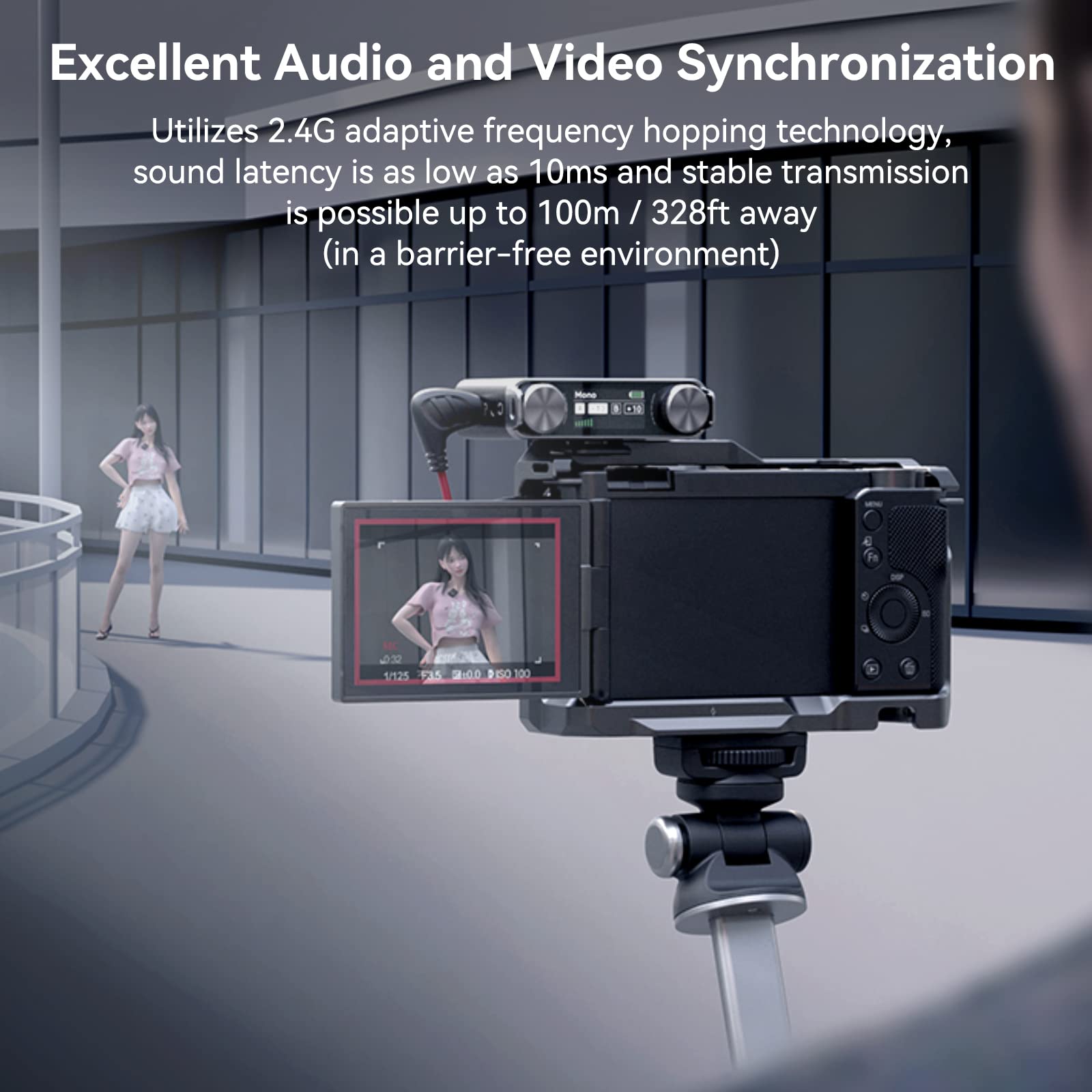 SMALLRIG SmalRig W60 Wireless Microphone for iPhone, Cameras, Wireless Lavalier Mic with Dual Channel Noise Reduction Gain Control for Vlogging & Live Streaming, 8H-Battery Life, 328ft - 3487