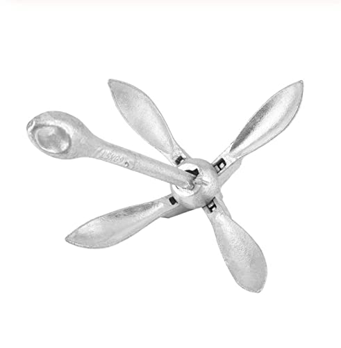 SMANNI Galvanized 1.5 Kg Anchor for Canoe Kayaks Raft Boat Sailboat Fishing Marine Accessories