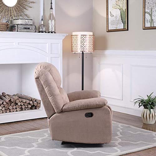 Microfiber Manual Wall Hugger 2-Position Recliner - Mocha