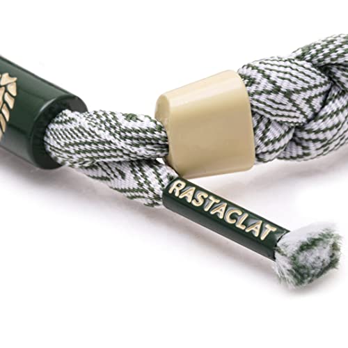 Rastaclat Knotted Bracelet for Men and Women of All Ages - Green Mile Green Bracelet | Adjustable Stackable Bracelet Knotted by Hand (Medium/Large)
