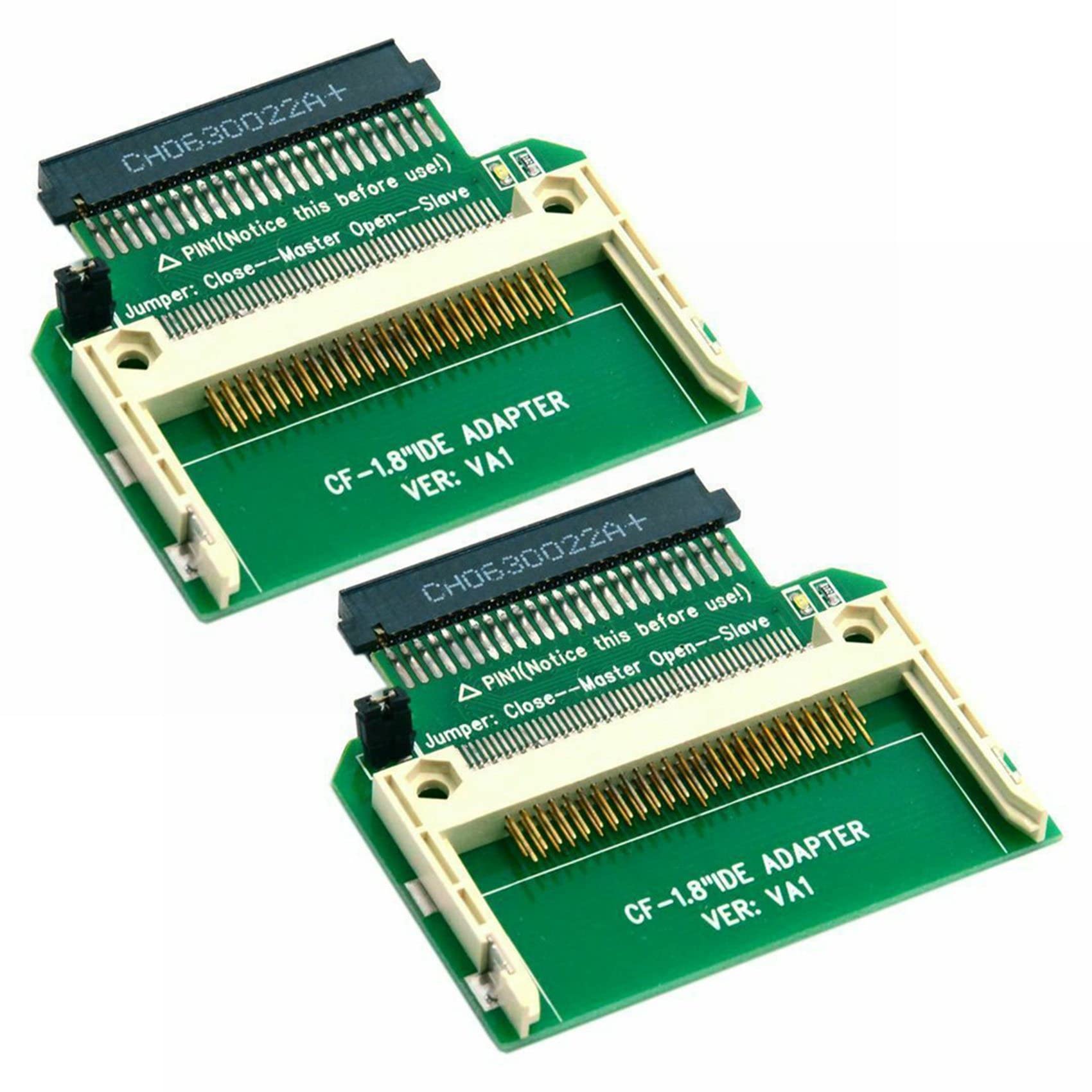 Viupolsor 2X Merory Card Flash to 50Pin 1.8 inch IDE Hard Drive Ssd Adapter