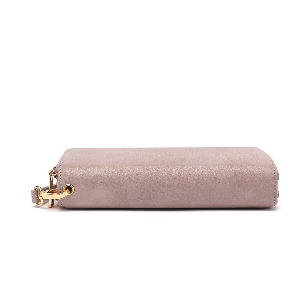 STYLE STRATEGY Ladies RFID Blocking Wallet for women Coin Double Zipper Large Capacity Pocket with ID Slip Pocket