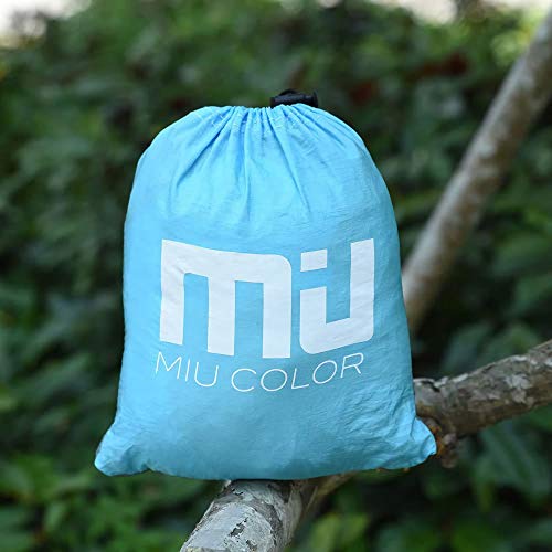 Lightweight Camping Hammock, Portable Parachute Nylon Hammock with Hammock Tree Straps Carabiners for Backpacking, Travel, Beach, Picnic