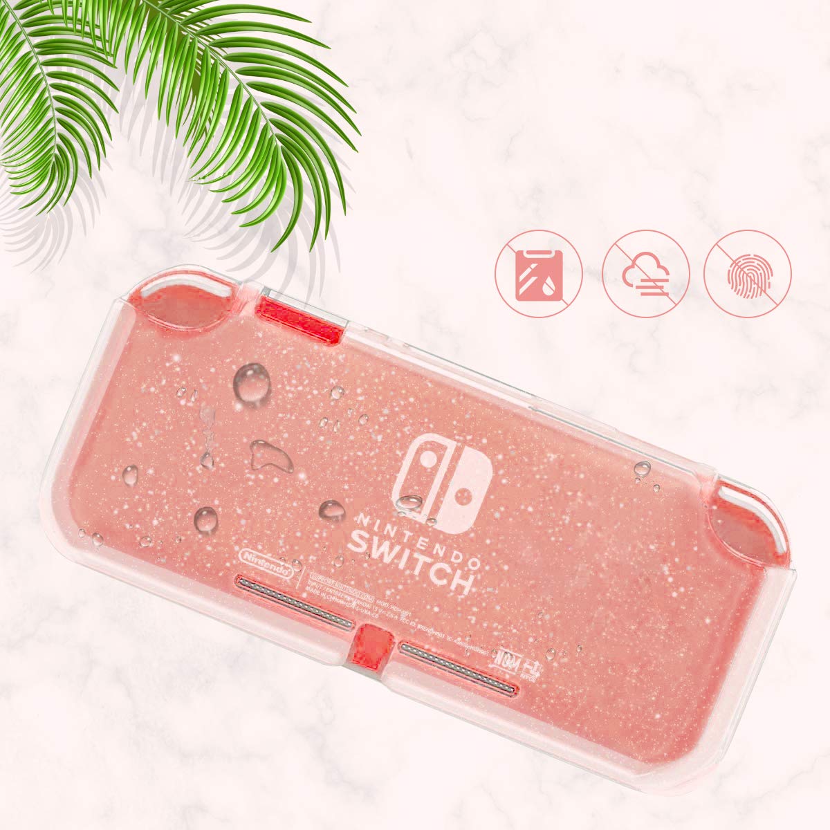 Moxiaomo Protective Case for Nintendo Switch Lite,Switch Lite Case with Screen Protector and Glitter Bling Soft TPU Cover with Shock-Absorption and Anti-Scratch Case(2Pack Screen Protector )