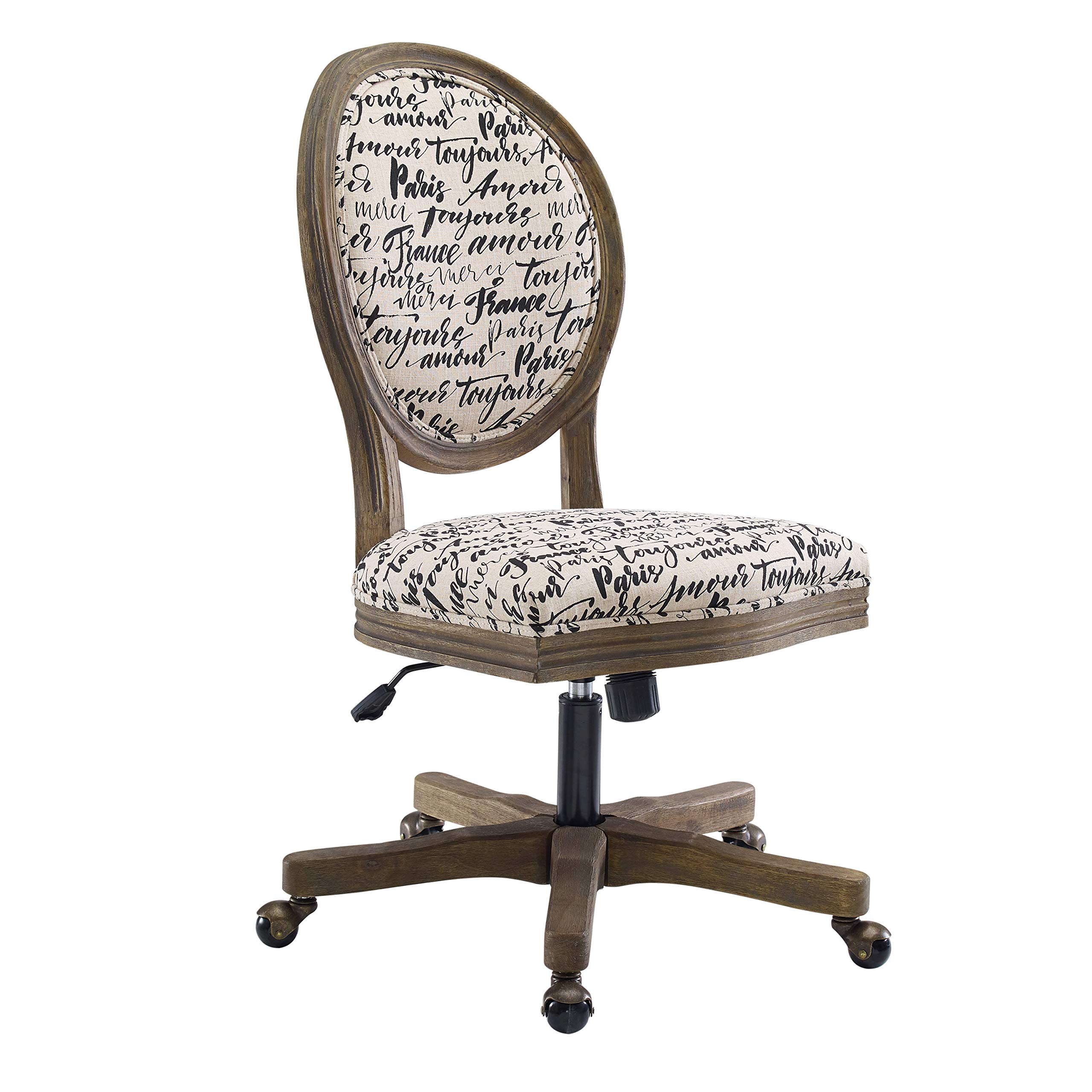Linon Home Décor Brea Paris Office Chair, White