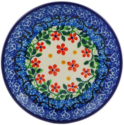 Polish Pottery Mini Plate made by Ceramika Artystyczna (Little Flowers Theme) + Certificate of Authenticity