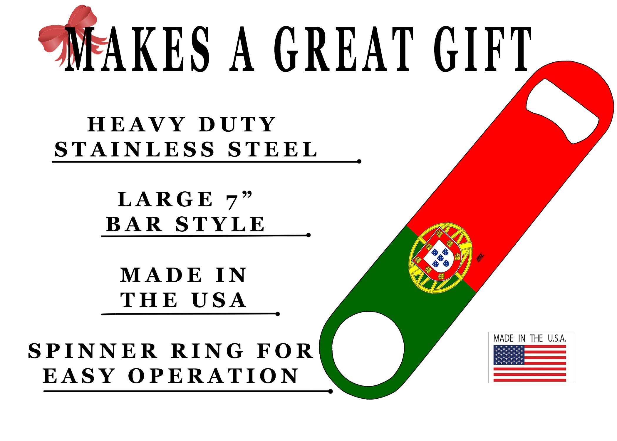 Portugal Flag Speed Bottle Opener Heavy Duty Gift Portuguese