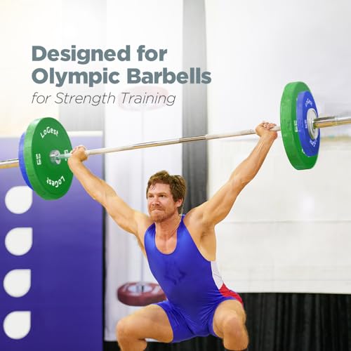 Logest Pair Olympic Plates - Barbell Weights Set of 2 Weight Plates for Olympic Bars Perfect for Strength Training Plates Exercise Balance Increase Available in 2.5LB 5LB 10LB Weight Plate