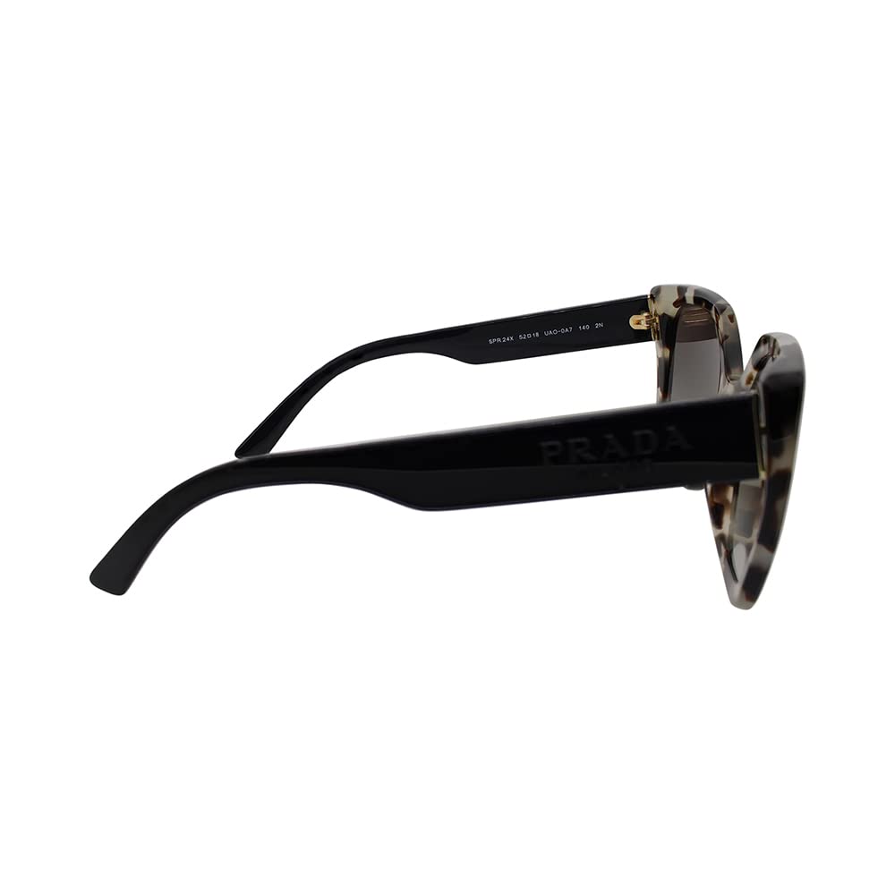Prada PR 24XS UAO0A7 Talc Tortoise Plastic Rectangular Sunglasses Grey Gradient Lens