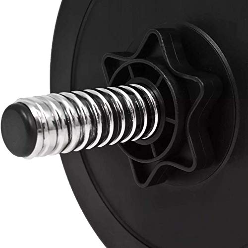 MQQ 2pcs Dumbbell Handles，with Spinlock Collars Weight Lifting Bar 1" Set Fitness Equipment Accessories Rubber Non-Slip Handle Pair Dumbbell Bar Chrome Dumbbell Bars