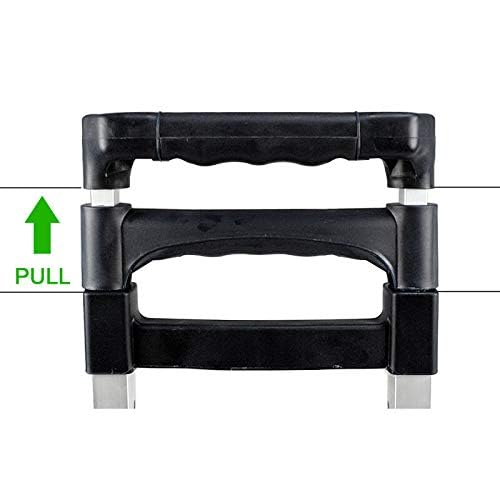 YCDIPING Folding Aluminium 176lbs Black Bungee Cord Luggage Trolley Hand Truck - Lightweight Foldable Travel Cart