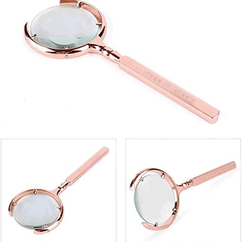 YUTR Creative Hand-held Russian Soviet High-Definition Magnifying Glass Metal Antique Optical Old Reading Newspaper Gift