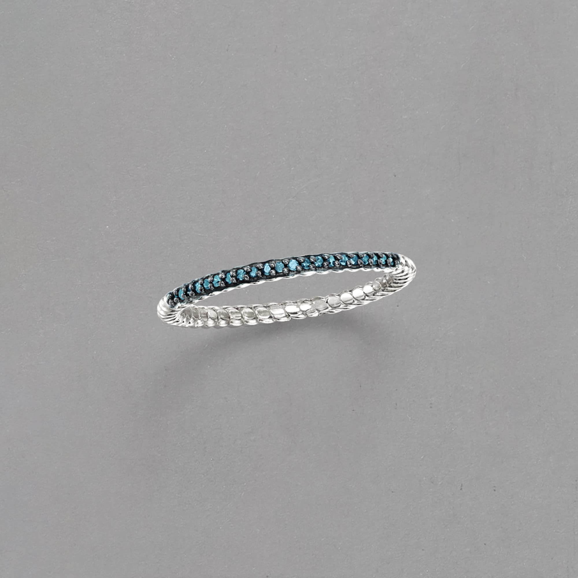 Ross-Simons RS Pure Diamond-Accented Twist Ring in Sterling Silver