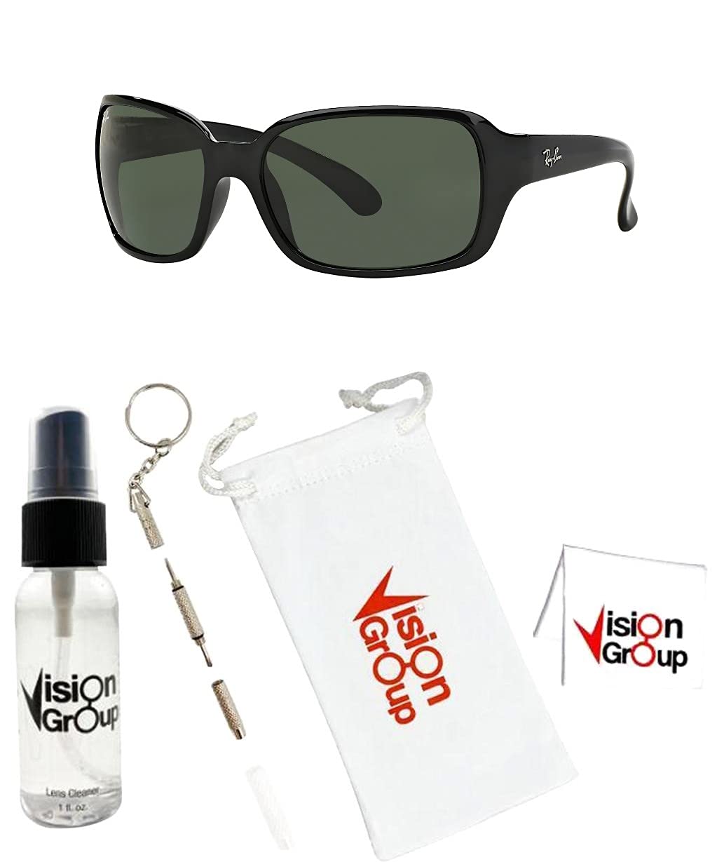 Ray-Ban RB4068 Square womens Sunglasses+ Vision Group Accessories Bundle(Havana/Crystal Brown Polarized (642/57)