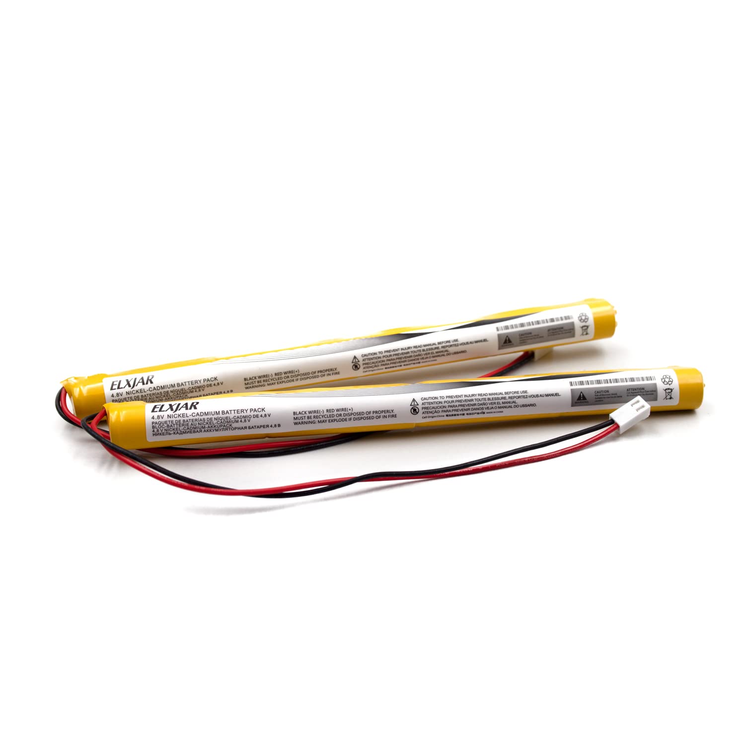 YUTSUJO (2-Pack) 4.8V 800mAh NICD Battery Pack Replacement for Dantona Custom-200, Evenlite B310011, BGN800-4AWP-B830EC, Guy 19537