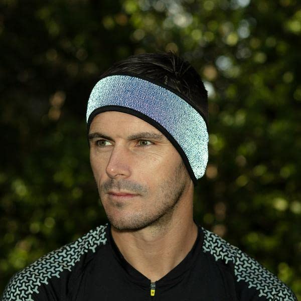 Proviz REFLECT360 Explorer Reflective Breathable Unisex Fleece-Lined Running Sports Headband Hi Visibility, Blue