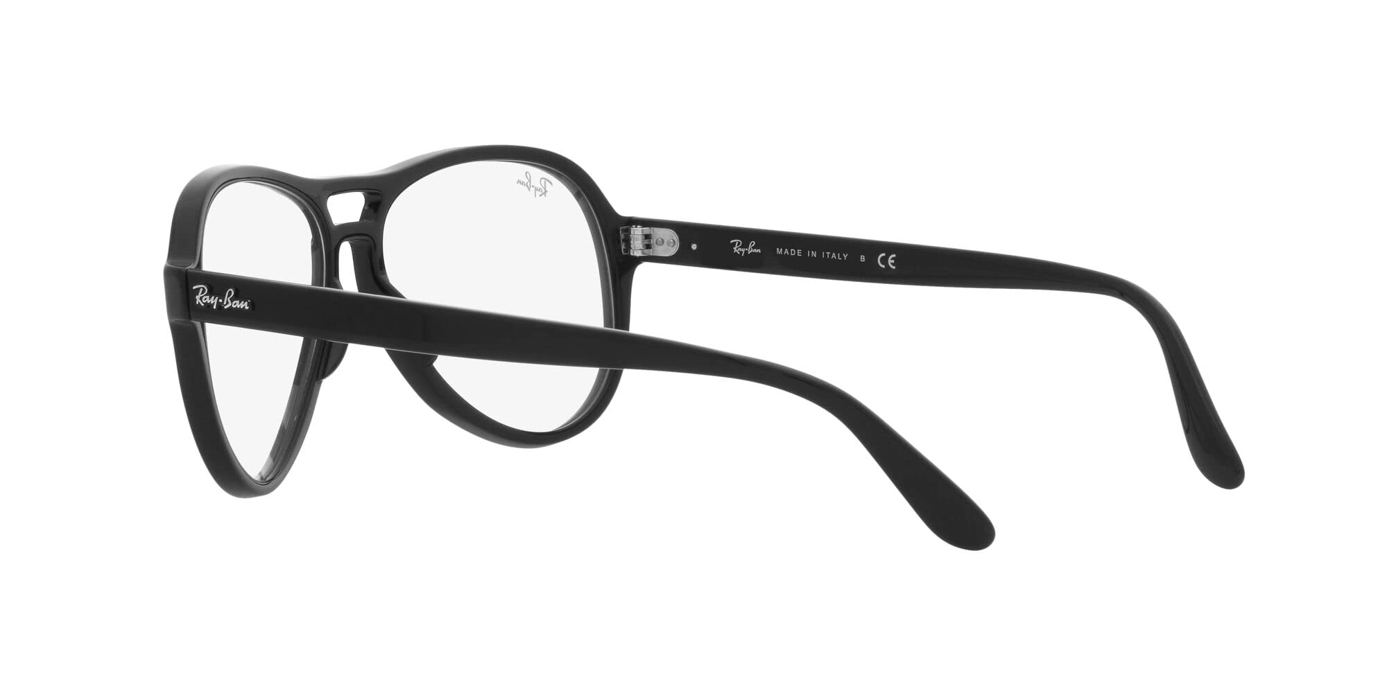 Ray-Ban RX4355V Vagabond Aviator Prescription Eyewear Frames, Black/Demo Lens, 58 mm