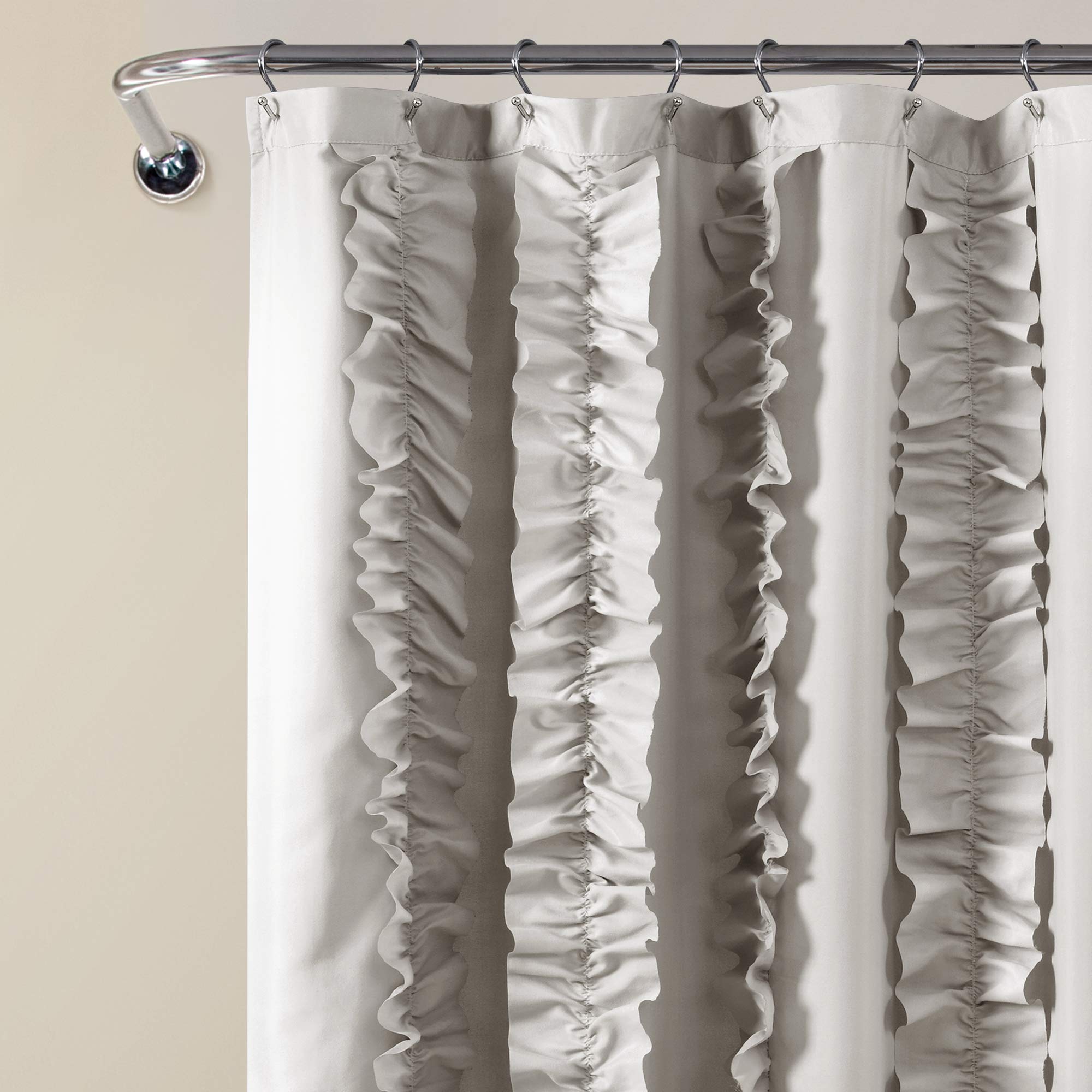 Lush Decor, Gray Belle Shower Curtain, 72" x 72"