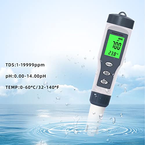 TDS Meter Wide Application 3 in 1 Digital Display Water Quality Test Tool for Planting