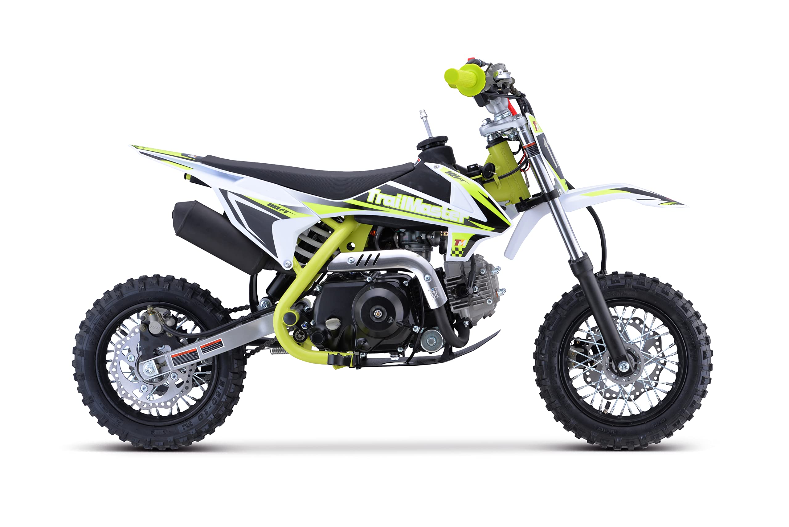 Trailmaster TM11 Dirt Bike 110cc Automatic Great Kids Bike, More power 25" inch seat 10 inch rims (green)