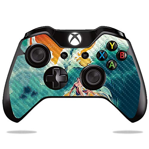 MightySkins Carbon Fiber Skin for Microsoft Xbox One or One S Controller - Baseball | Protective, Durable Textured Carbon Fiber Finish | Easy to Apply, Remove, and Change Styles | Made in The USA