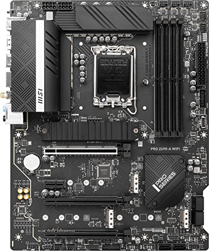 MSI PRO Z690-A WiFi ProSeries Motherboard (12th/13th/14th Gen Intel Core, LGA 1700 Socket, DDR5, PCIe 5, 2.5G LAN, M.2 Slots, Wi-Fi 6E, Bluetooth 5.3, ATX)