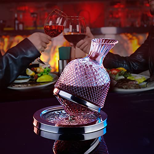 Wine Decanter, Aerator, Lead-Free Crystal Glass, 360° Rotation, Wine Lovers, Luxurious, Gifts for Men