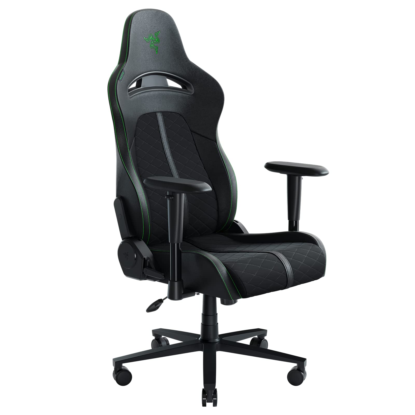 Razer Enki X PC Gaming Chair, Standard, Black/Green & Head Cushion, Black