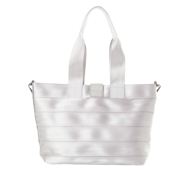 Marla Wynne Woven Webbing Front Ring Tote - Silver