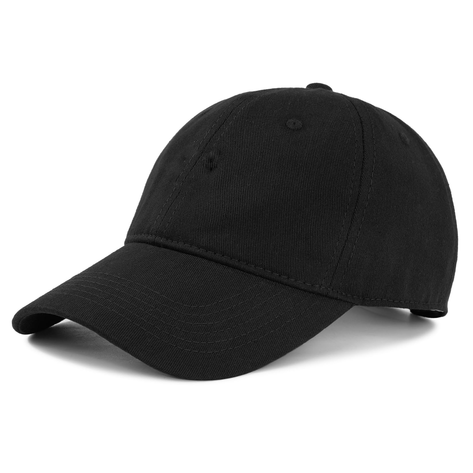 Smile Face Baseball Cap for Women Men Cotton Running Hats Adjustable Dad Hat Low Profile Unstructured Black Hat Black One Size