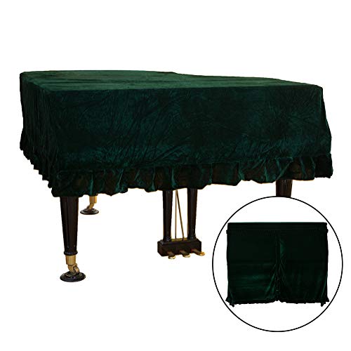 MAYiT Grand Piano Cover, Pleuche Dustproof Piano Cover Washable with Velvet Soft Bordered Triangle Decorated Protective Cover Cloth
