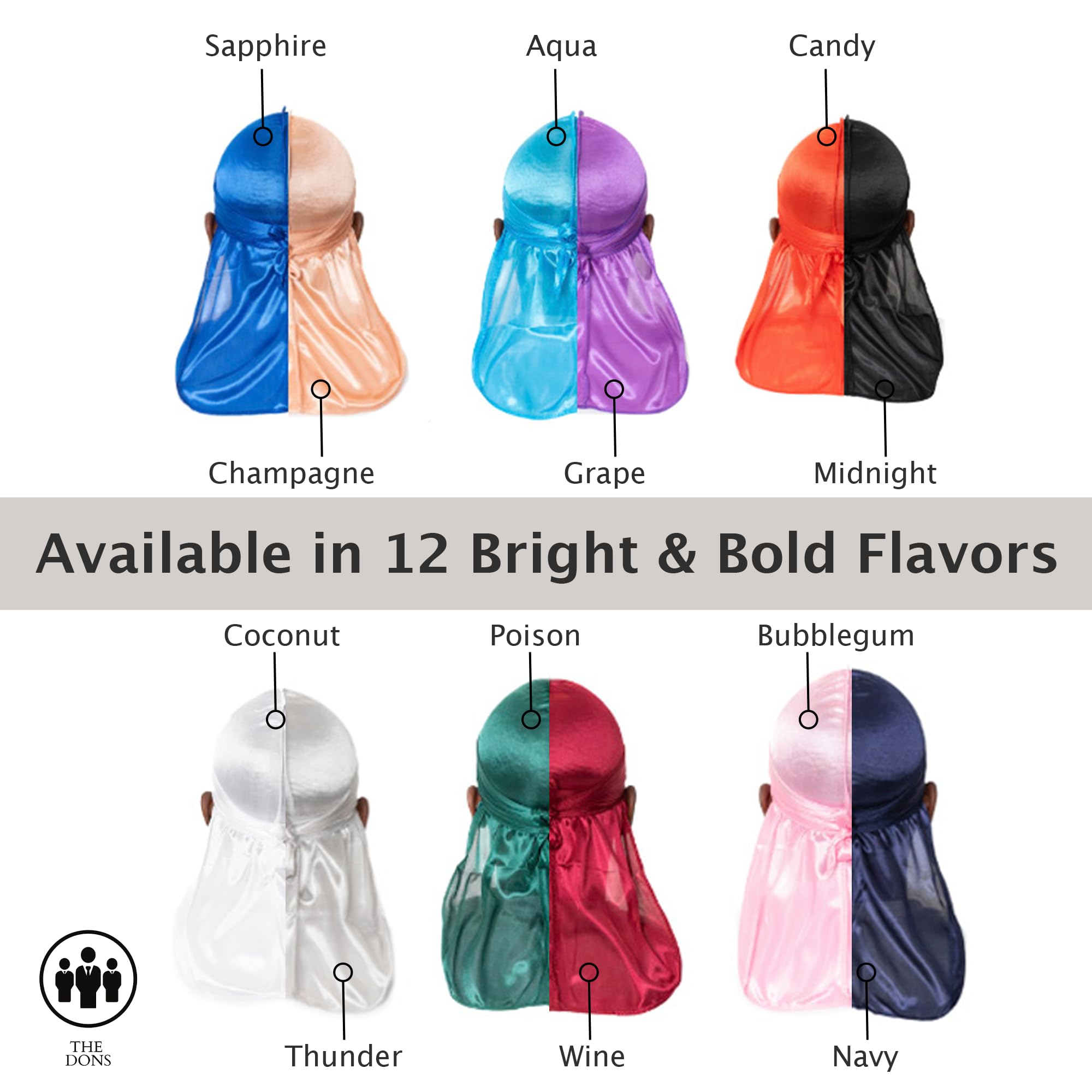Premium Silky Donrags (Multiple Colors) β Outstanding Compression | Sensational Comfort & Luxurious Material