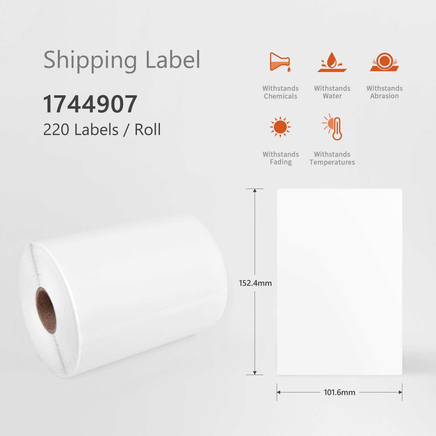 MYTONER 10 Rolls 1744907 Extra Large Shipping Labels Compatible with 4XL Paper Label 4 Inch x 6 Inch for Internet Postage Package Label,Use for 4XL Label Printer -220 Labels per Roll