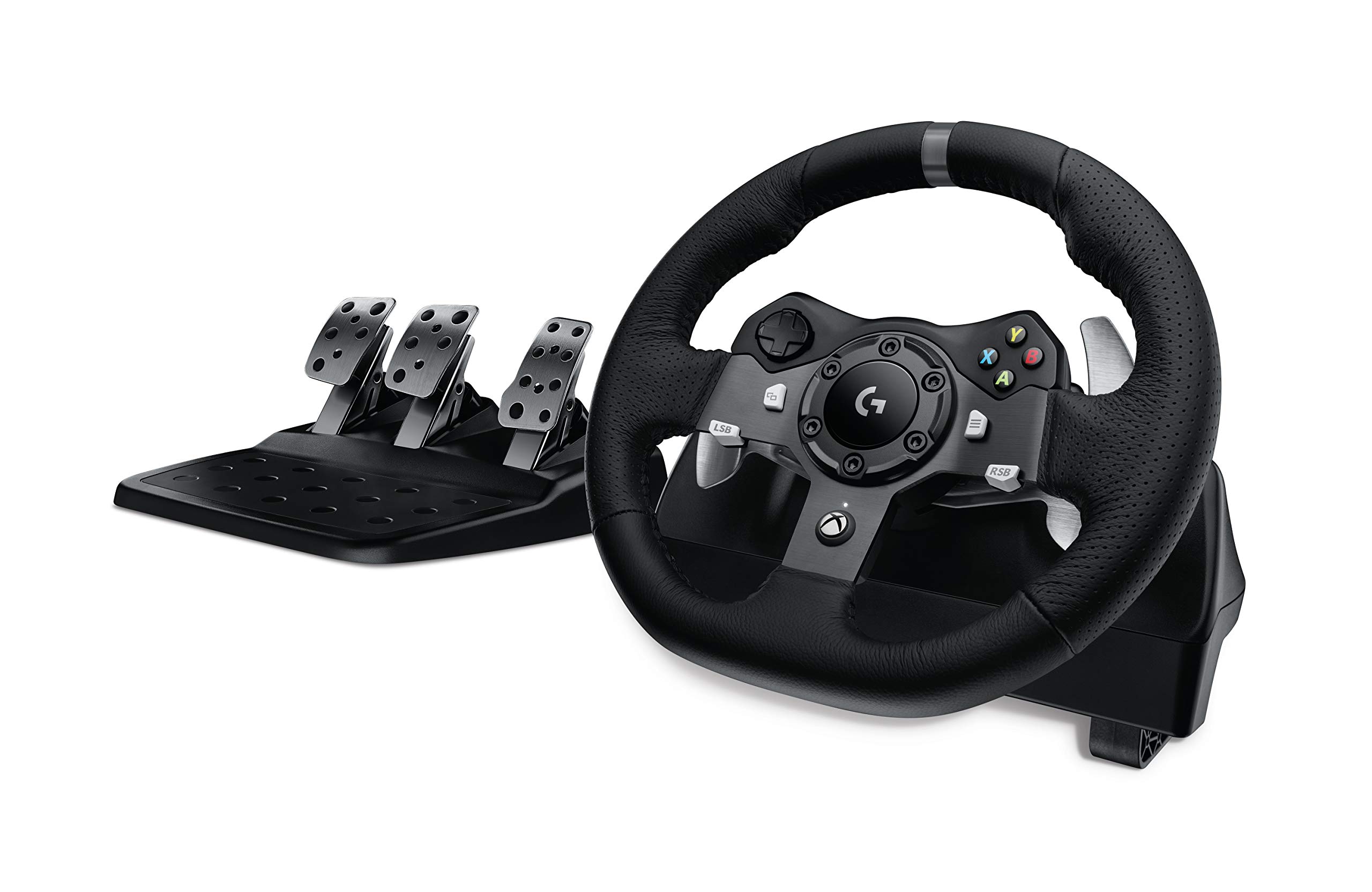 Logitech Driving Force G920 Steering Wheel and Pedals, 941-000123 (Steering Wheel and Pedals f/PC and Xbox One)